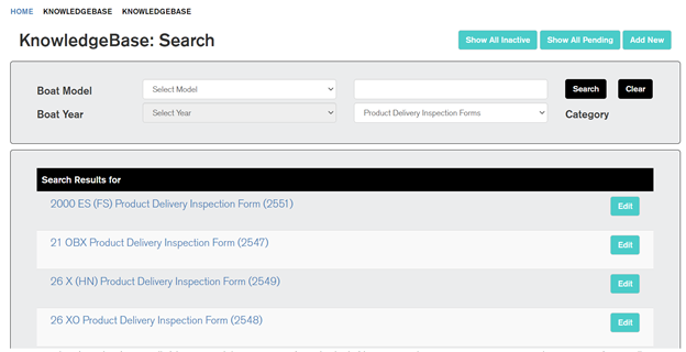 Pre- Delivery Inspection Form Process – Regal Dealer Support